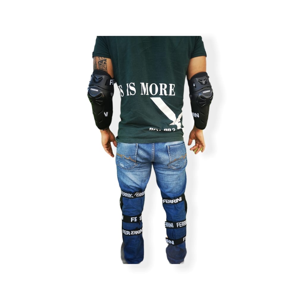 JUEGO RODILLERAS Y CODERAS NEGRO EN POLIETILENO | SW Safety